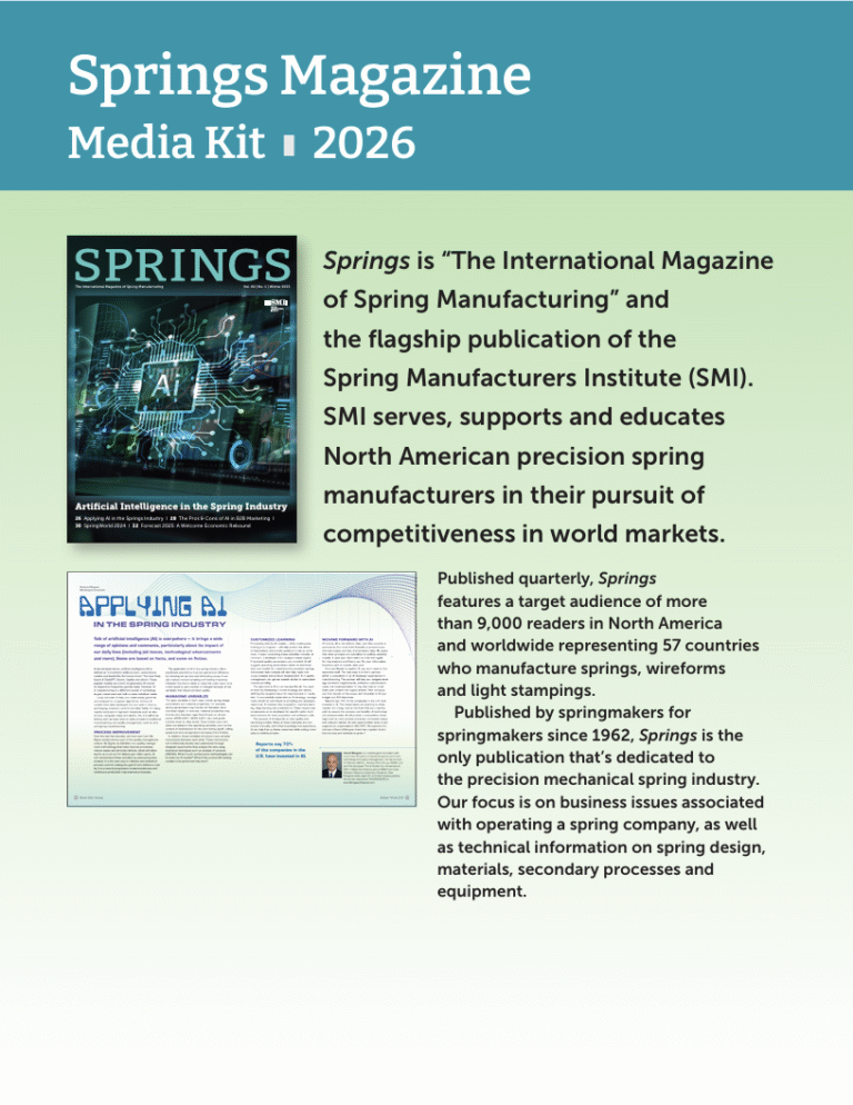 Springs Magazine Media Kit – SMI